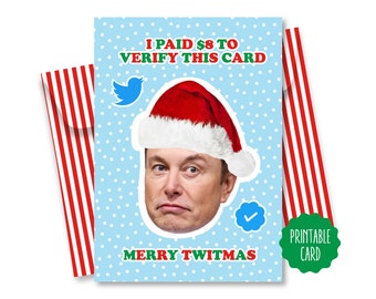 Elon Musk Christmas Card - Etsy