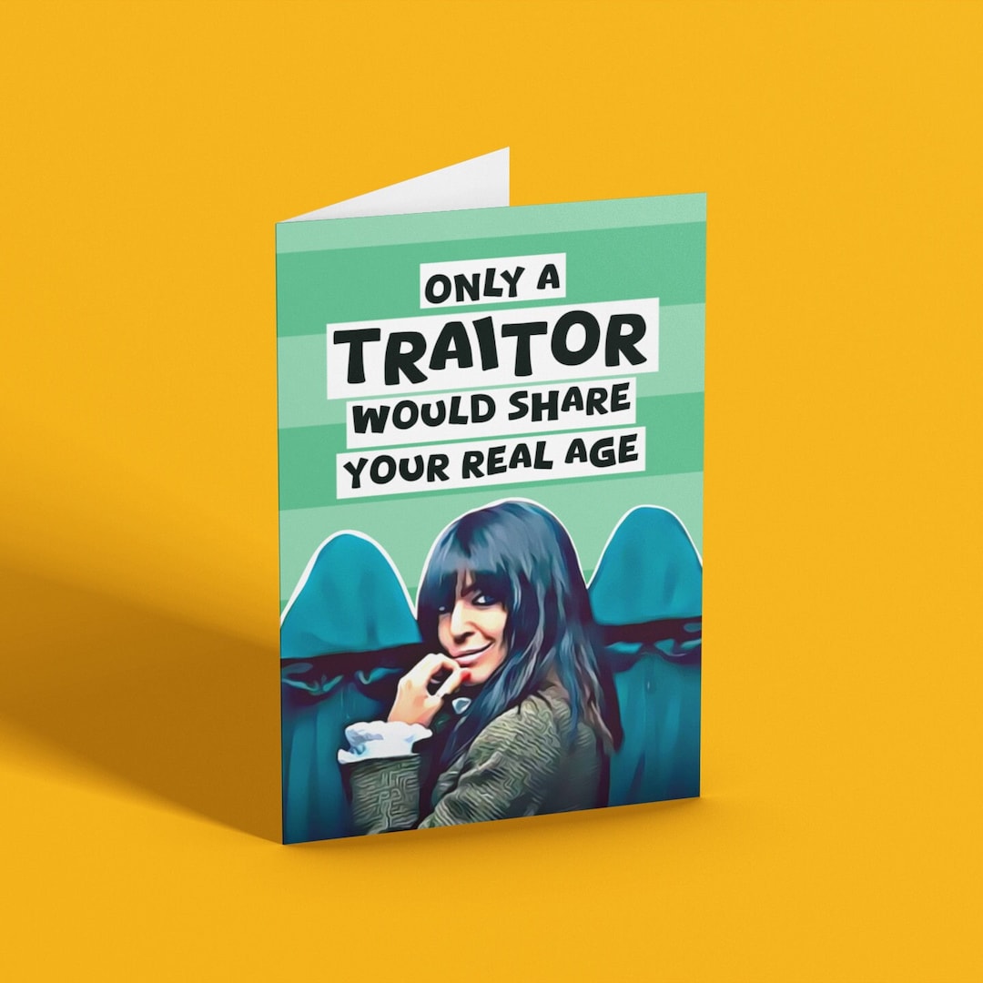 Cheeky Birthday Card - 'the Traitors' Inspired Age Secret, Playful Real ...