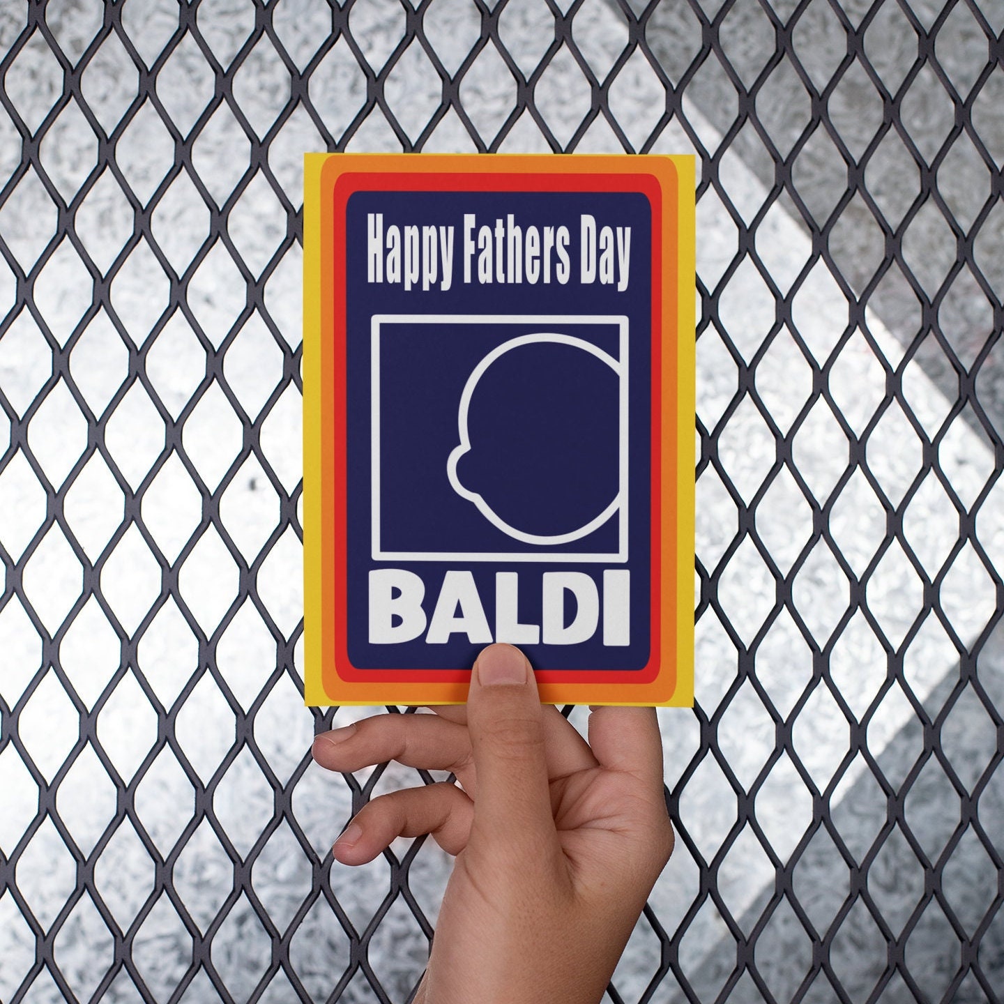 Aldi Logo-inspired 'happy Baldi Father's Day' Card - Celebrate With a ...