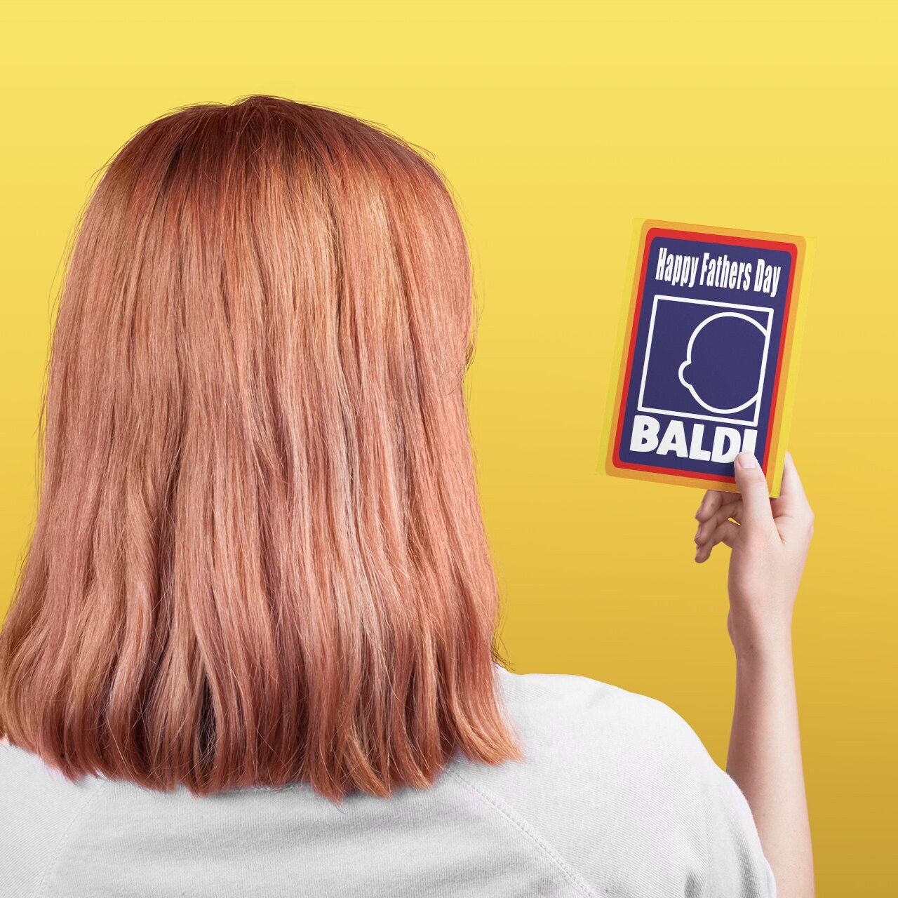 Aldi Logo-inspired 'happy Baldi Father's Day' Card - Celebrate With a ...