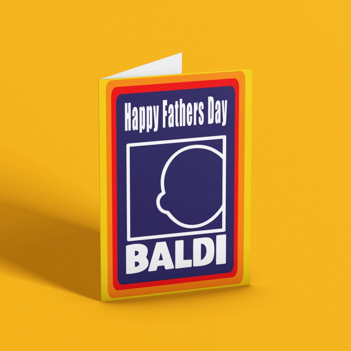 Aldi Logo-inspired 'happy Baldi Father's Day' Card - Celebrate With a ...