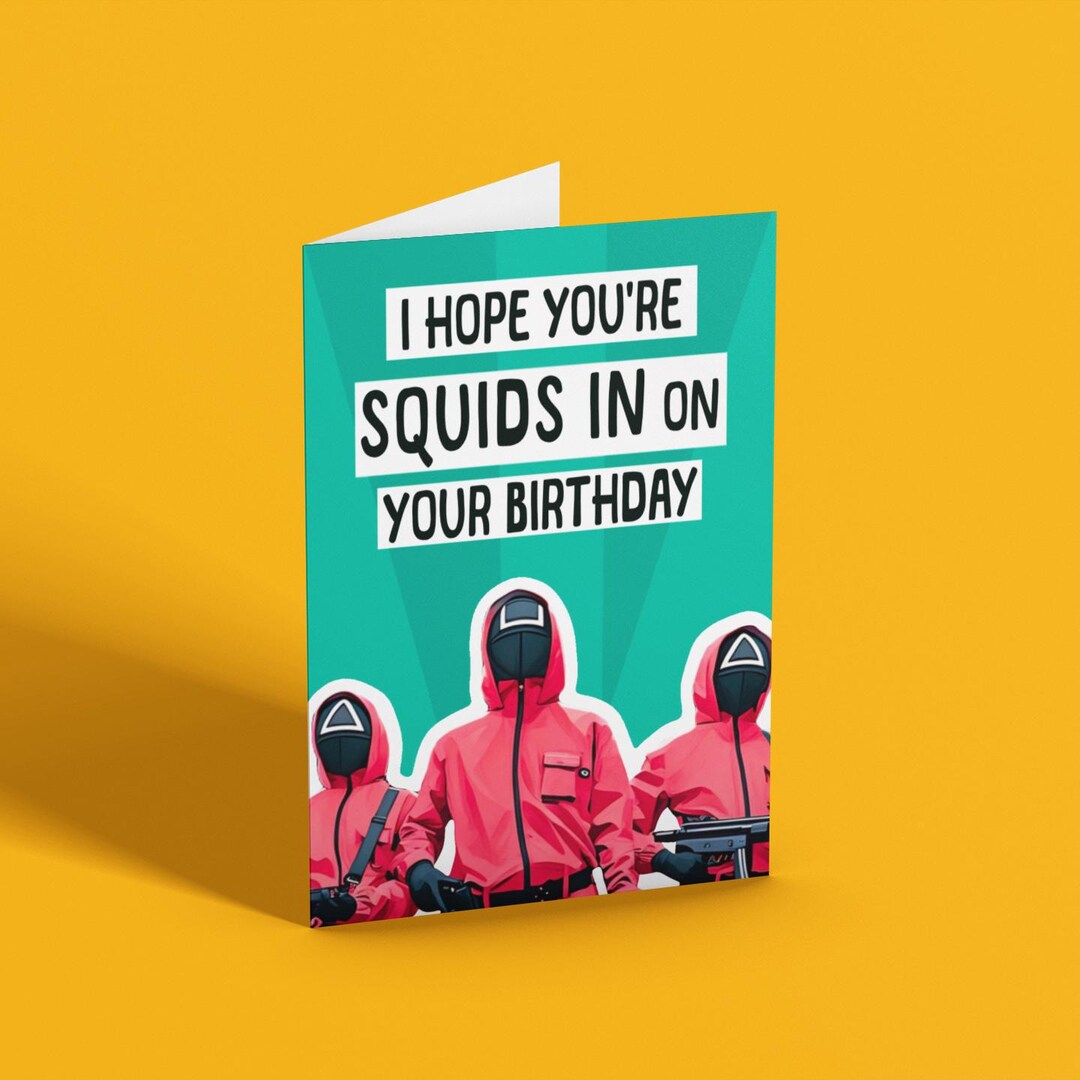 Funny Squid Game Birthday Card Quirky Pop Culture Gift Idea - Etsy