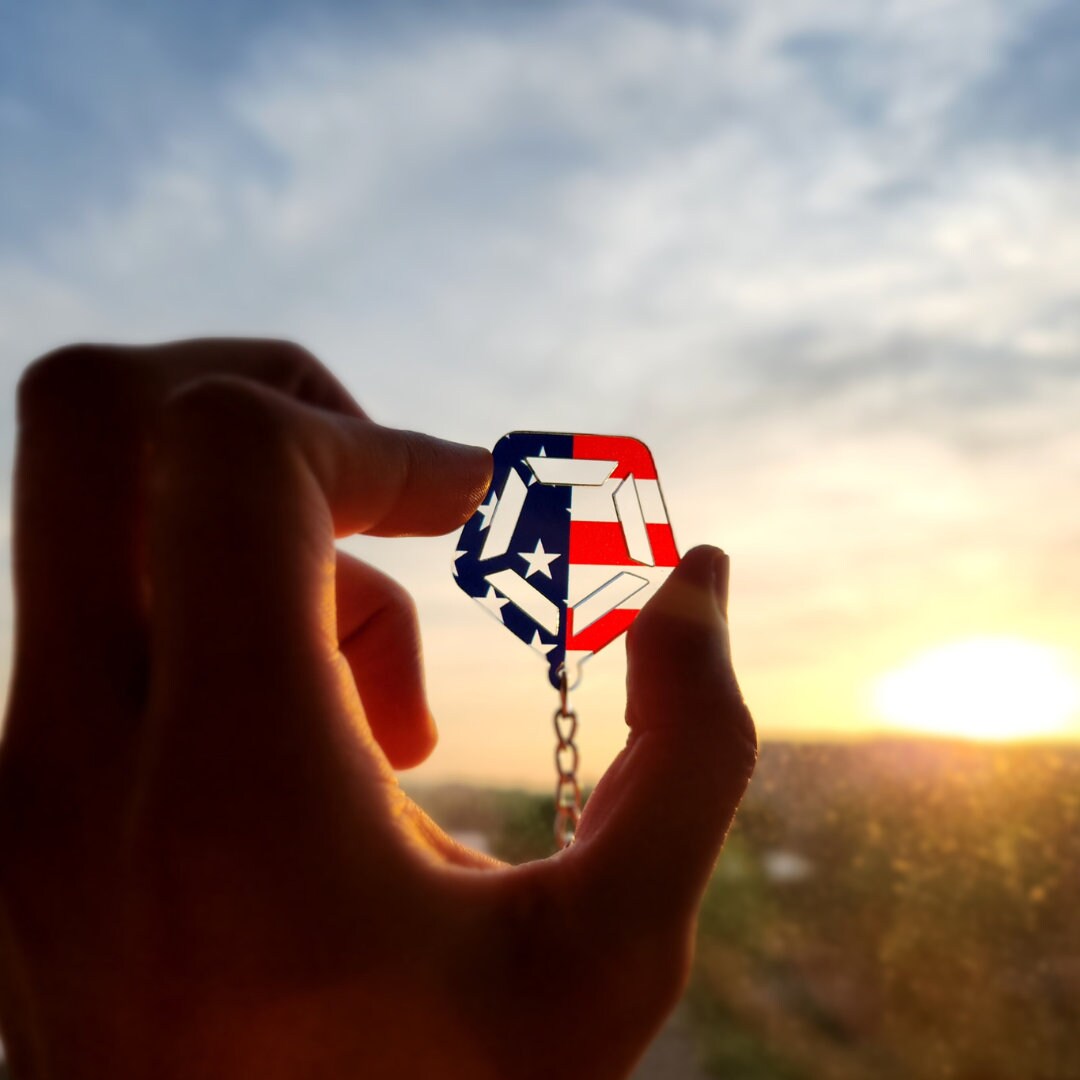USA Pentagon Keychain | Flag Design Keychain for Independence Day | Key ...