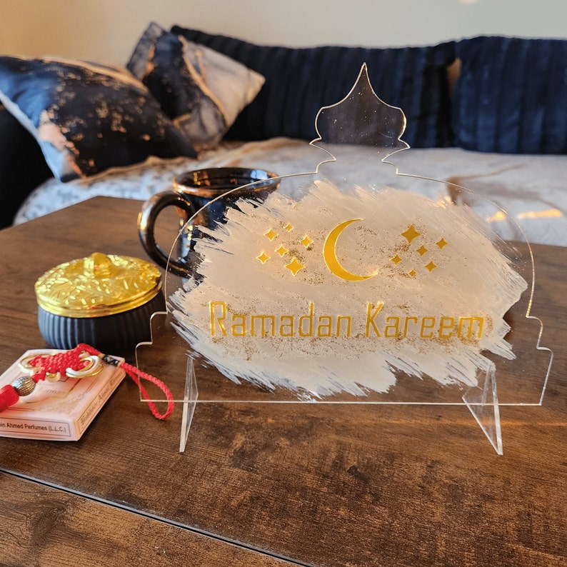 Clear Acrylic Ramadan Sign With Levitating Look 'ramadan Kareem' in ...
