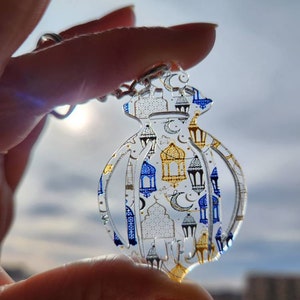 Ramadan Elegant Keychain, Lantern Design Keychain for Ramadan, Key Tag ...