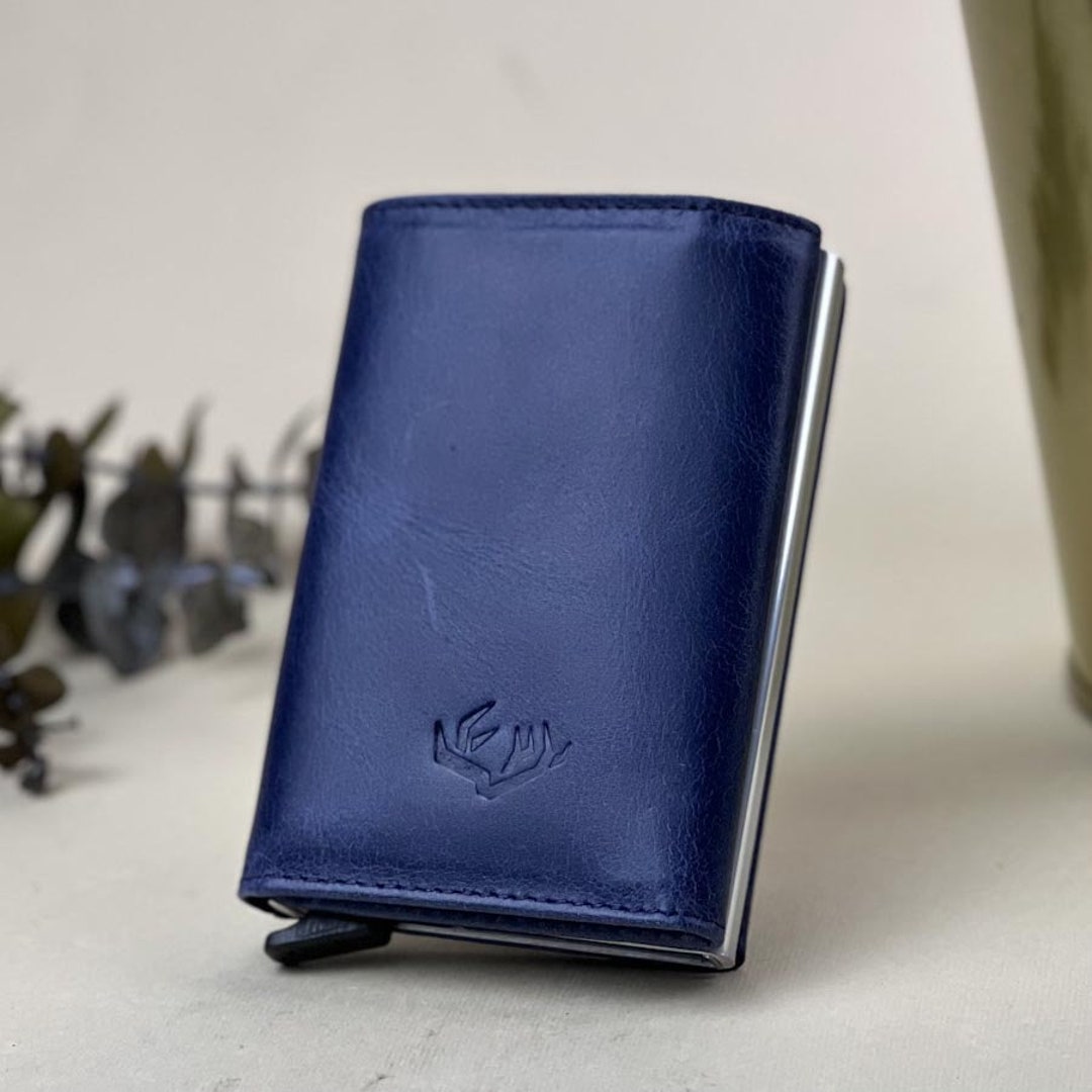 Best Mechanical Leather Card Holder, RFID Blocking Wallet, Pop up ...