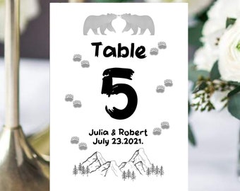 Bear Table Numbers - Etsy