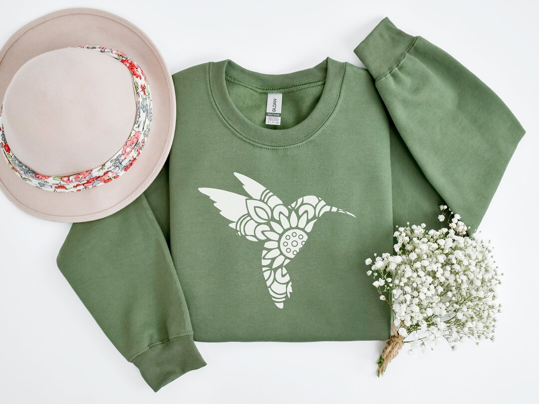 Hummingbird Floral Sweatshirt, Animal Sweatshirt, Bird Sweatshirt, Gift ...