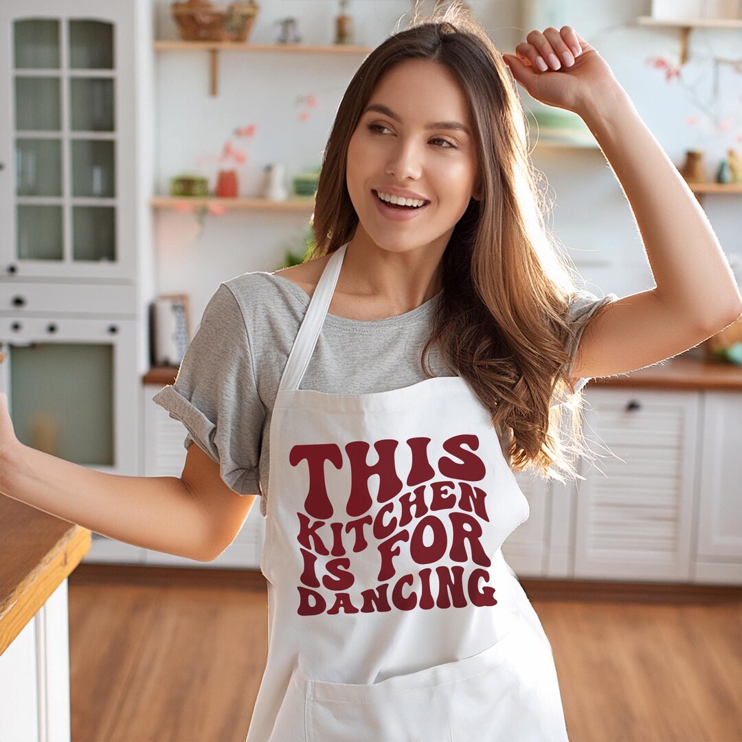 This Kitchen is for Dancing Apron, Kitchen Apron, Mom's Kitchen, Funny ...