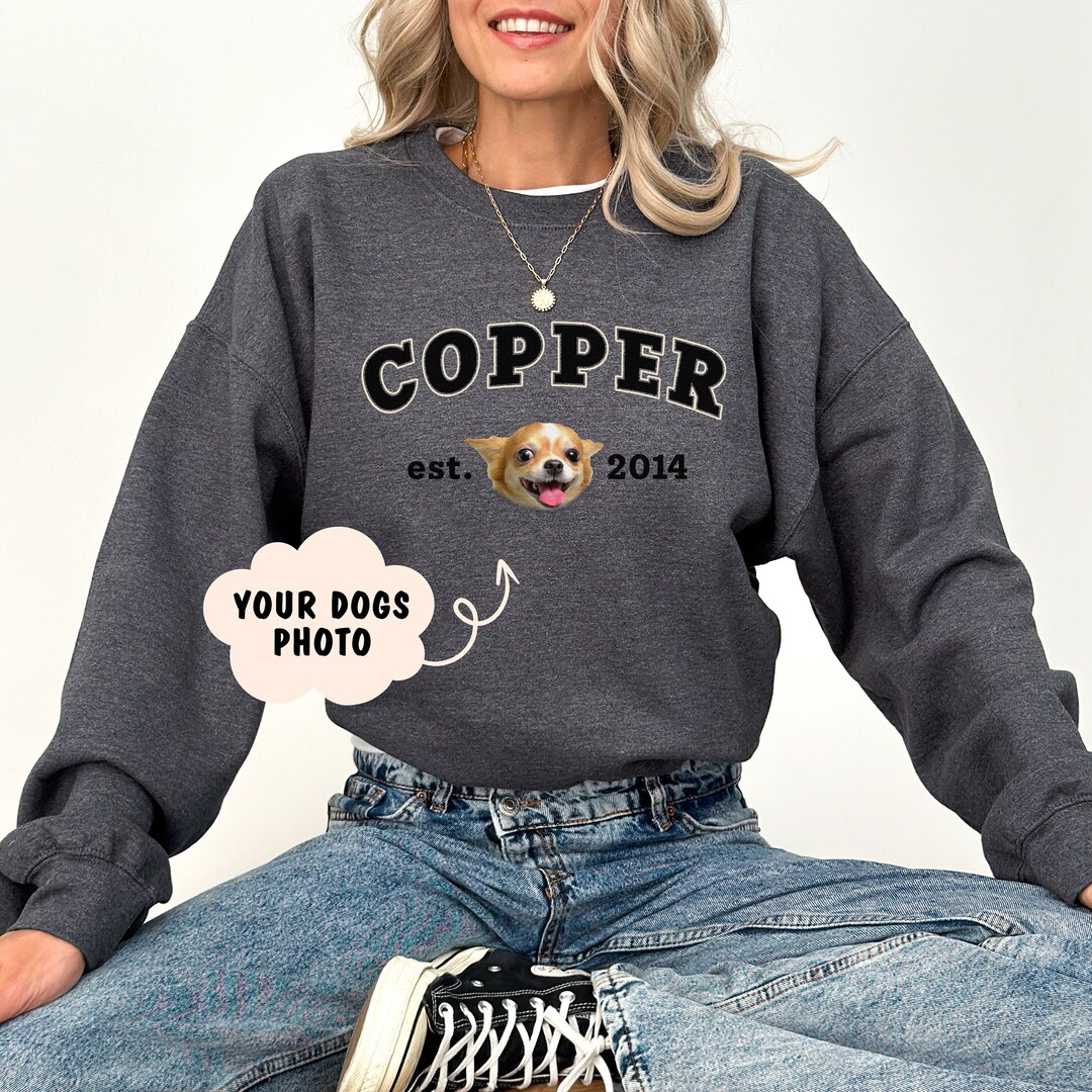 Custom Dog Face Sweatshirt, Custom Photo Hoodie, Dog Sweatshirt, Dog ...