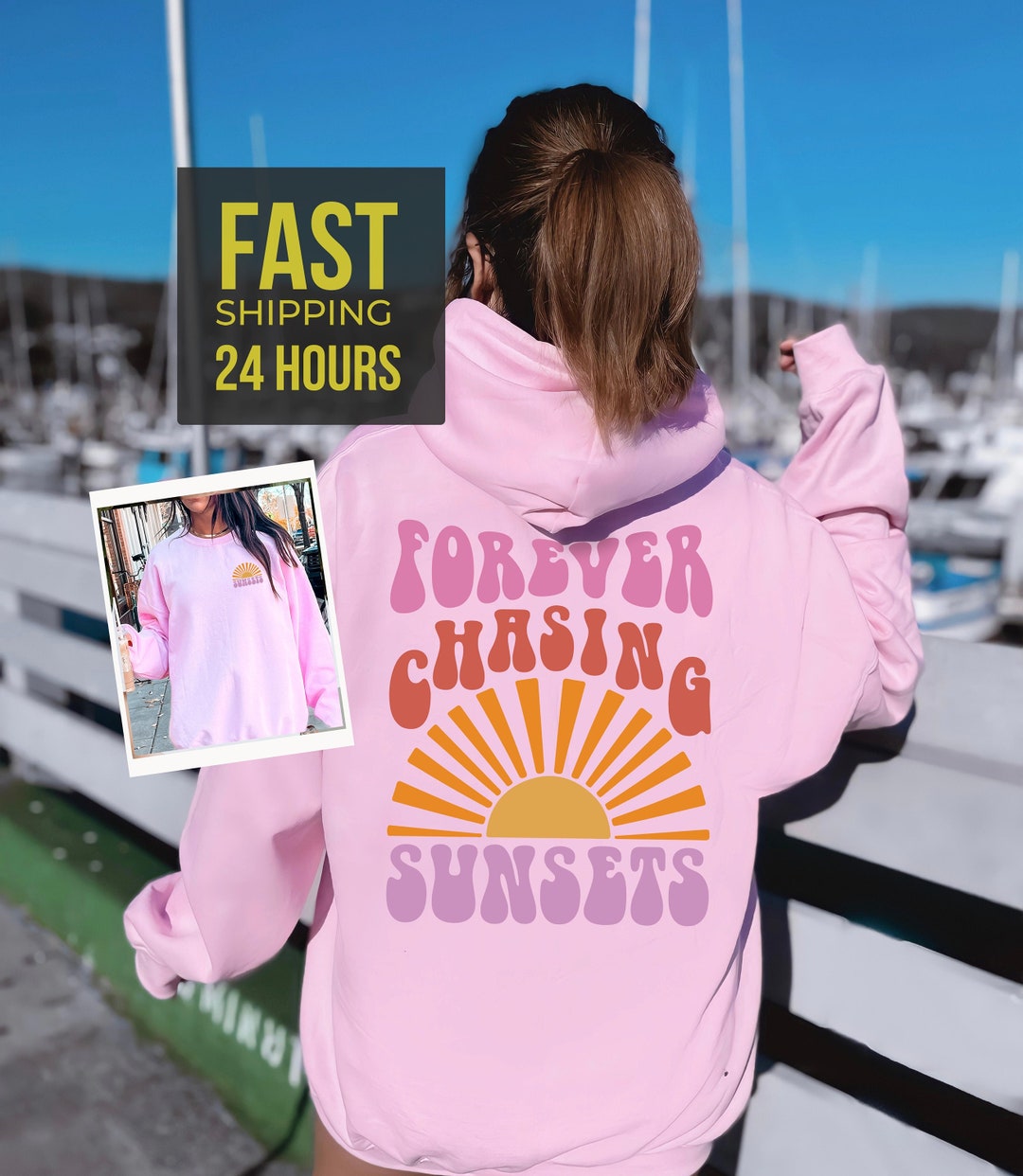 Forever Chasing Sunset Sweatshirt, Trendy Sweatshirt, Sunset Sweatshirt ...
