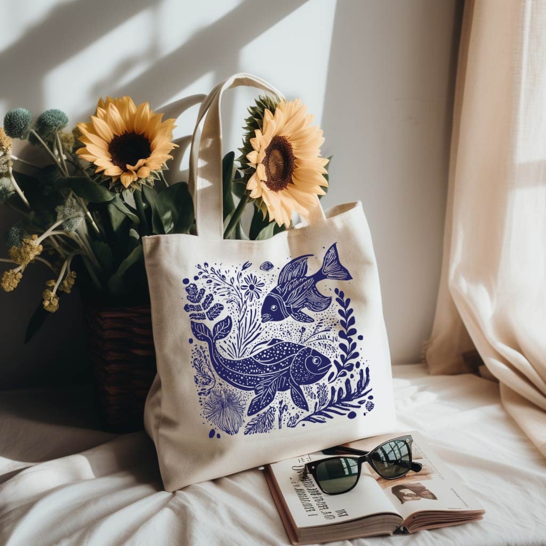 Sea Ocean Tote Bag, Summer Bag, Beach Tote Bag, Canvas Tote Bag ...