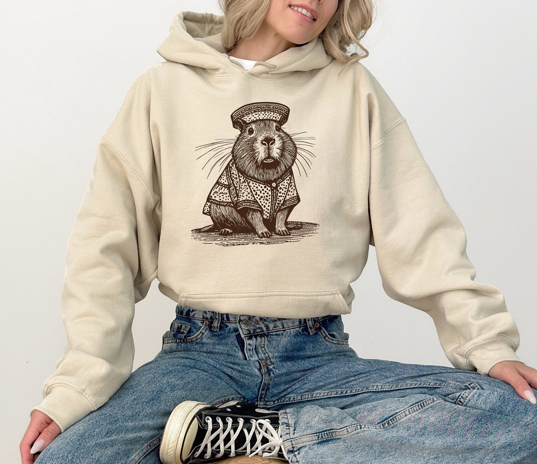 Capybara Boho Sweatshirt, Funny Capybara Meme Hoodies, Yoga Capybara ...
