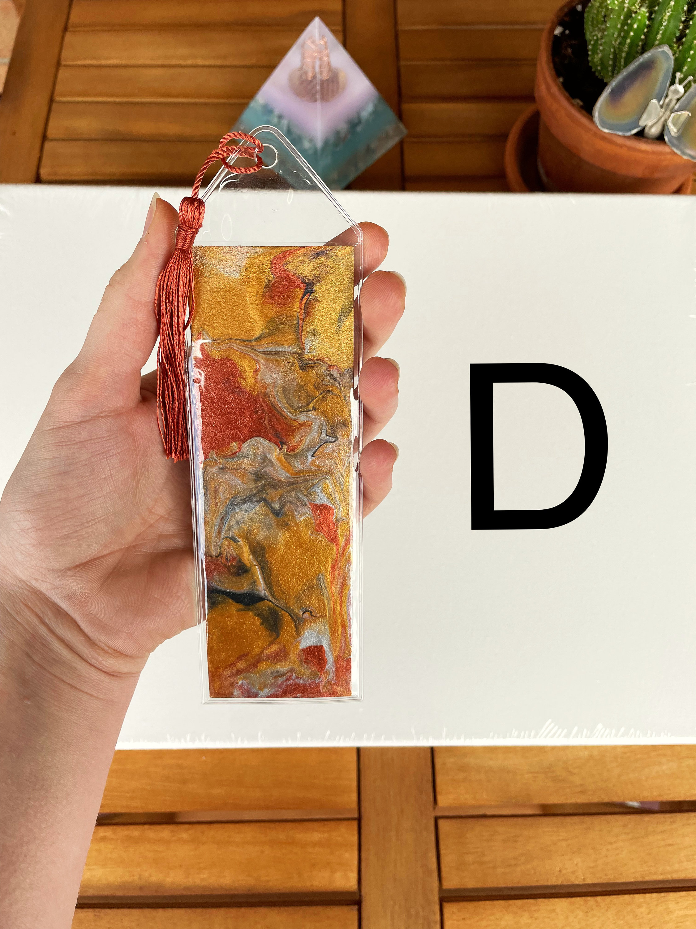 Abstract Art Bookmarks, Hand Painted Bookmarks, Metallic Paint ...