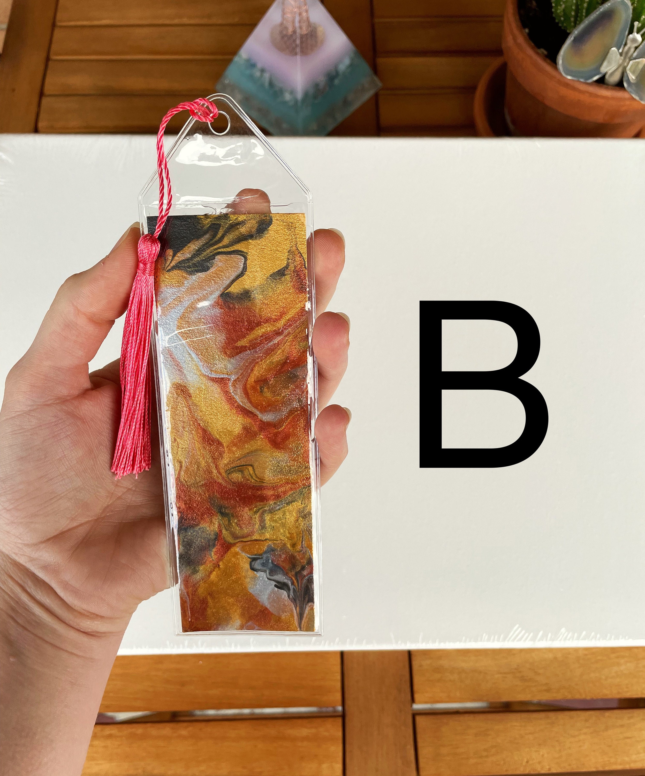 Abstract Art Bookmarks, Hand Painted Bookmarks, Metallic Paint ...