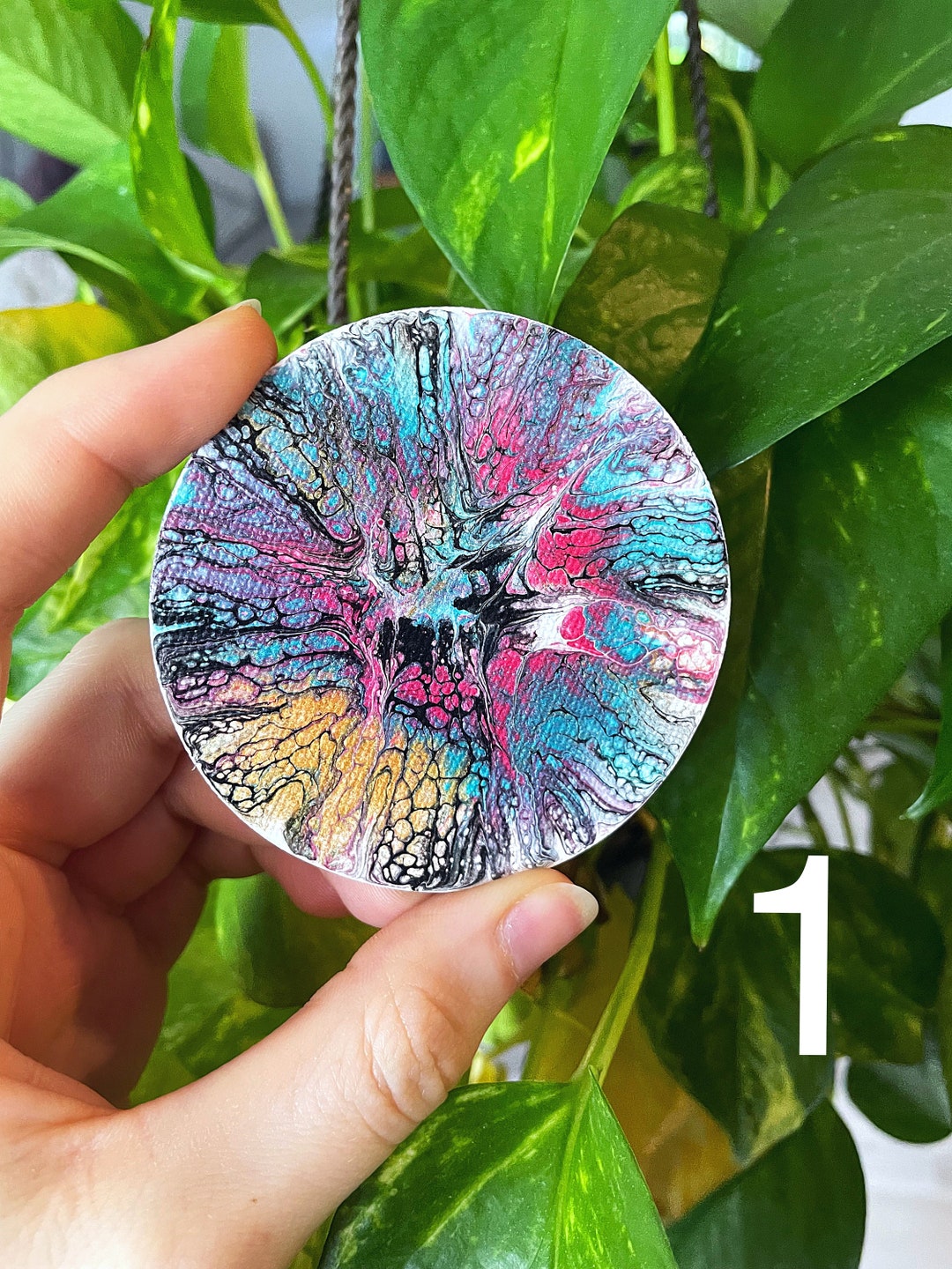 Hand Painted Magnets, Round Magnets, Refrigerator Magnets, Beautiful ...