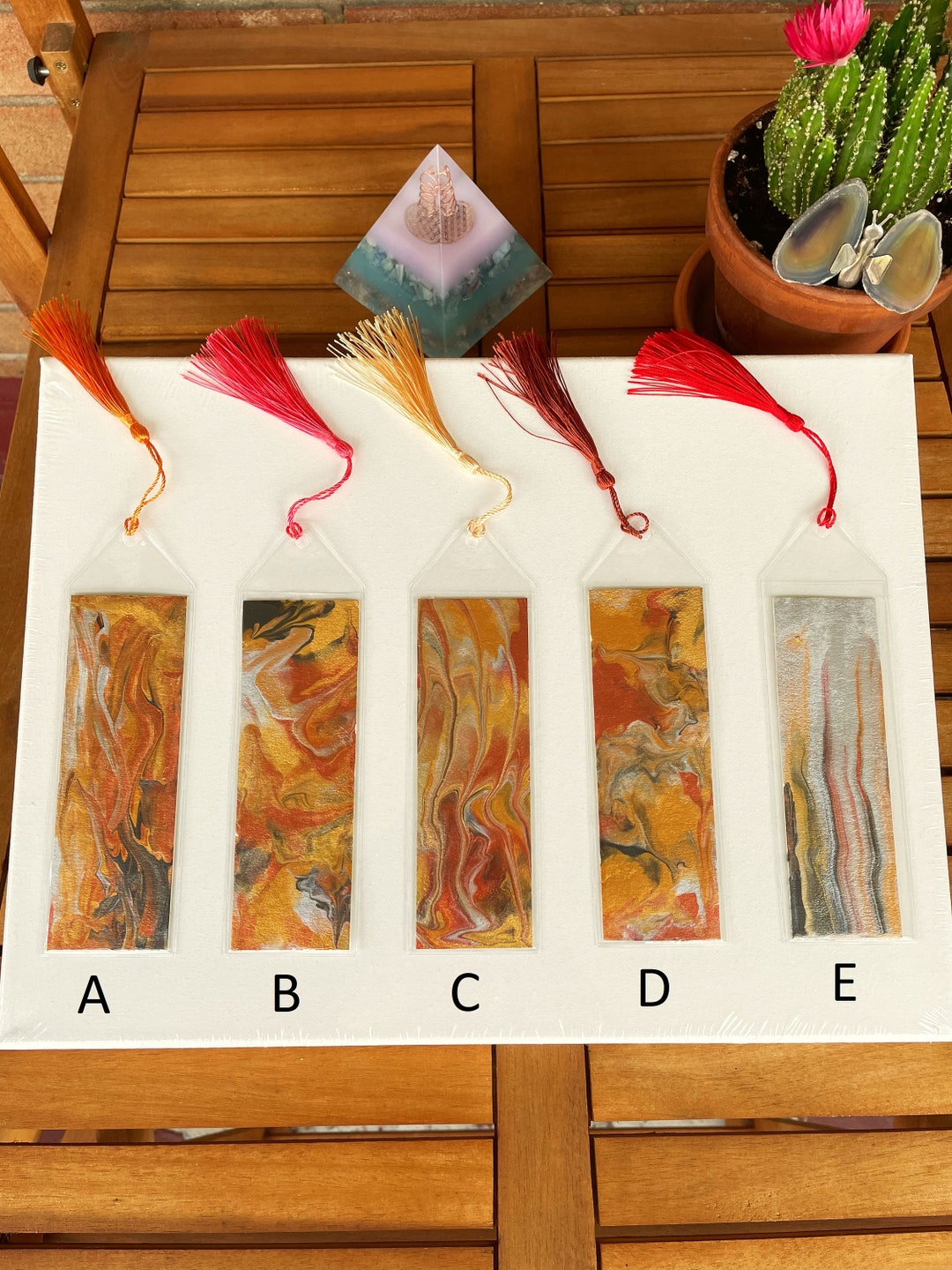Abstract Art Bookmarks, Hand Painted Bookmarks, Metallic Paint ...
