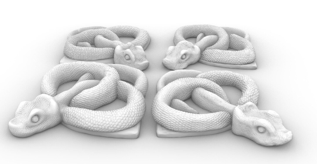 Hocus Pocus Book Corner Snakes - 3D Print STL File - Etsy