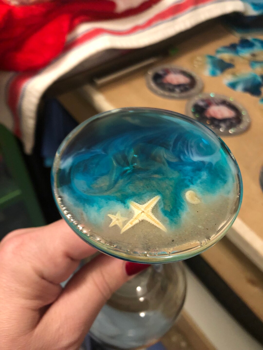 Beach/ocean Theme Wine Glass - Etsy