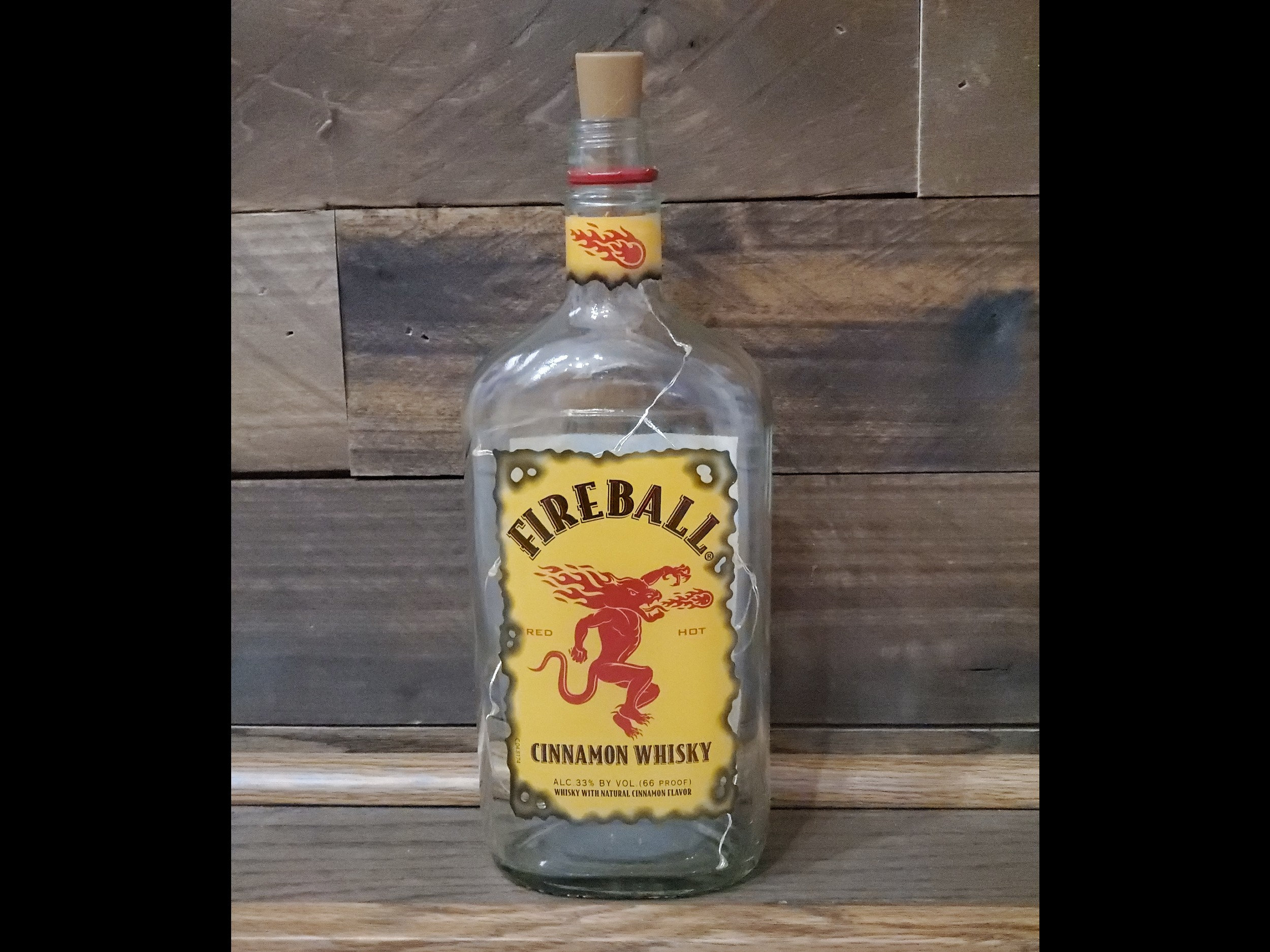 Fireball Whisky Bottle Lamp Decor, Bar Decor, Home Bar Decoration, Man ...