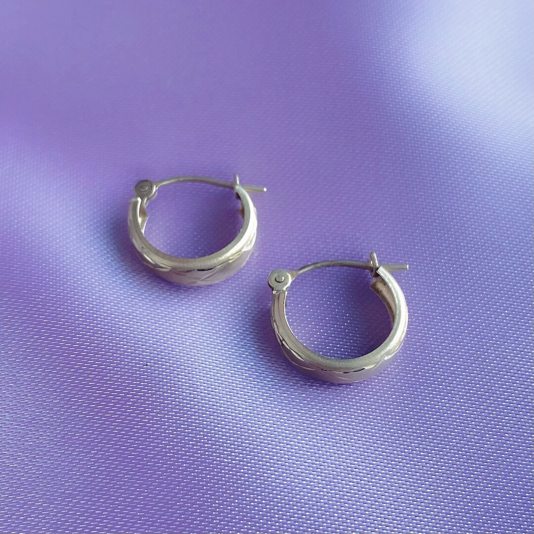 Gold Baby Hoops, Gold Hoop Earrings, Baby Hoop 14K Gold Earrings ...