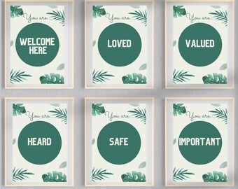 Positive Mindset 6 Poster Bundle for Classroom -mental Health -gender ...
