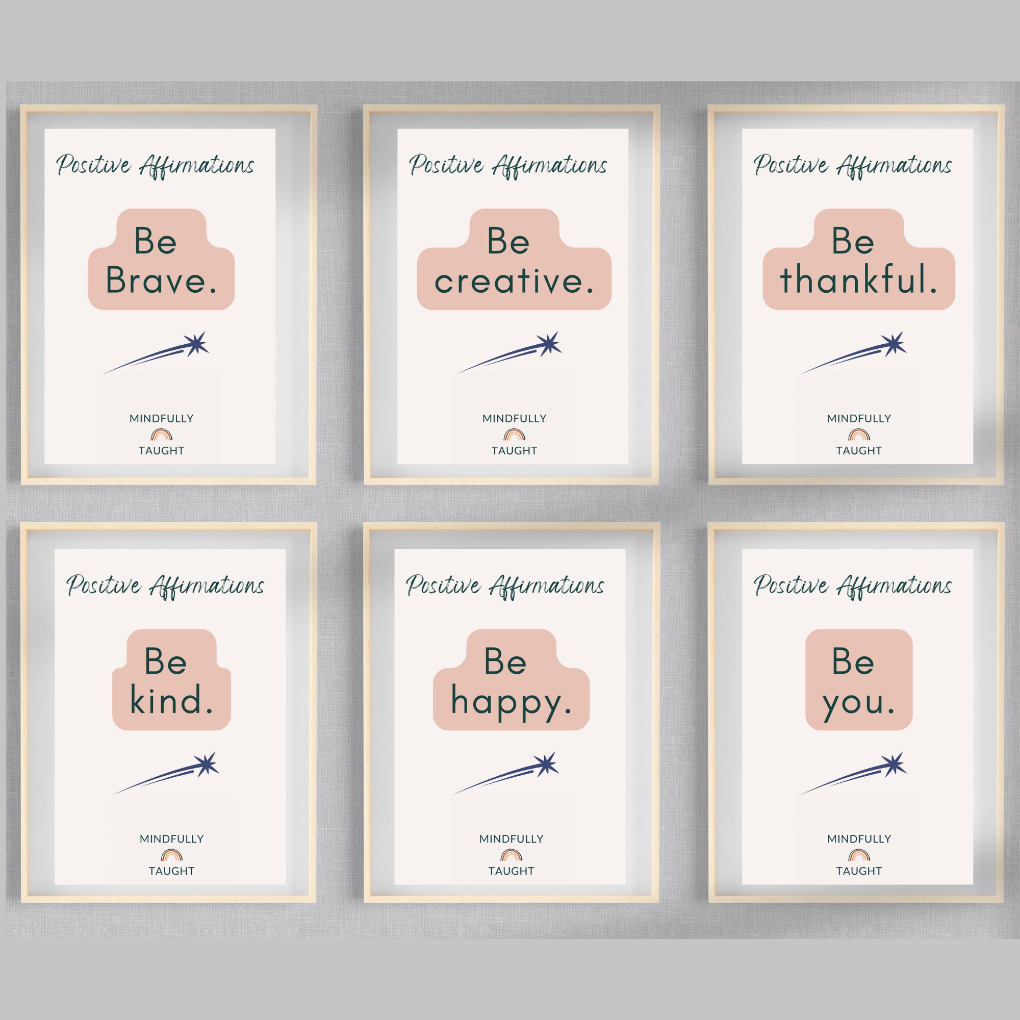 Positive Mindset 6 Poster Bundle for Classroom -mental Health -gender ...