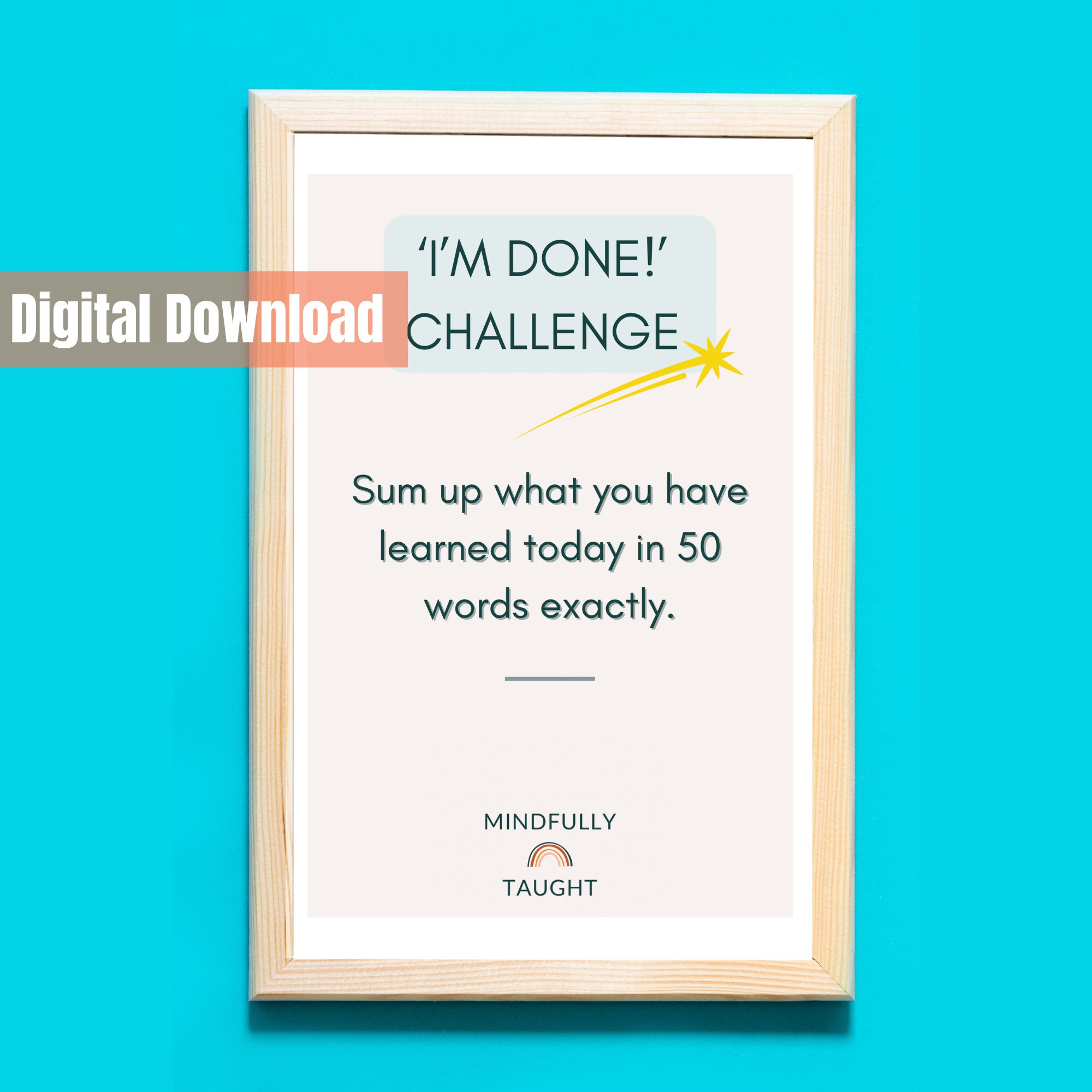 I’m Done! Extra Tasks 6 Poster Bundle for Classroom -mental Health ...