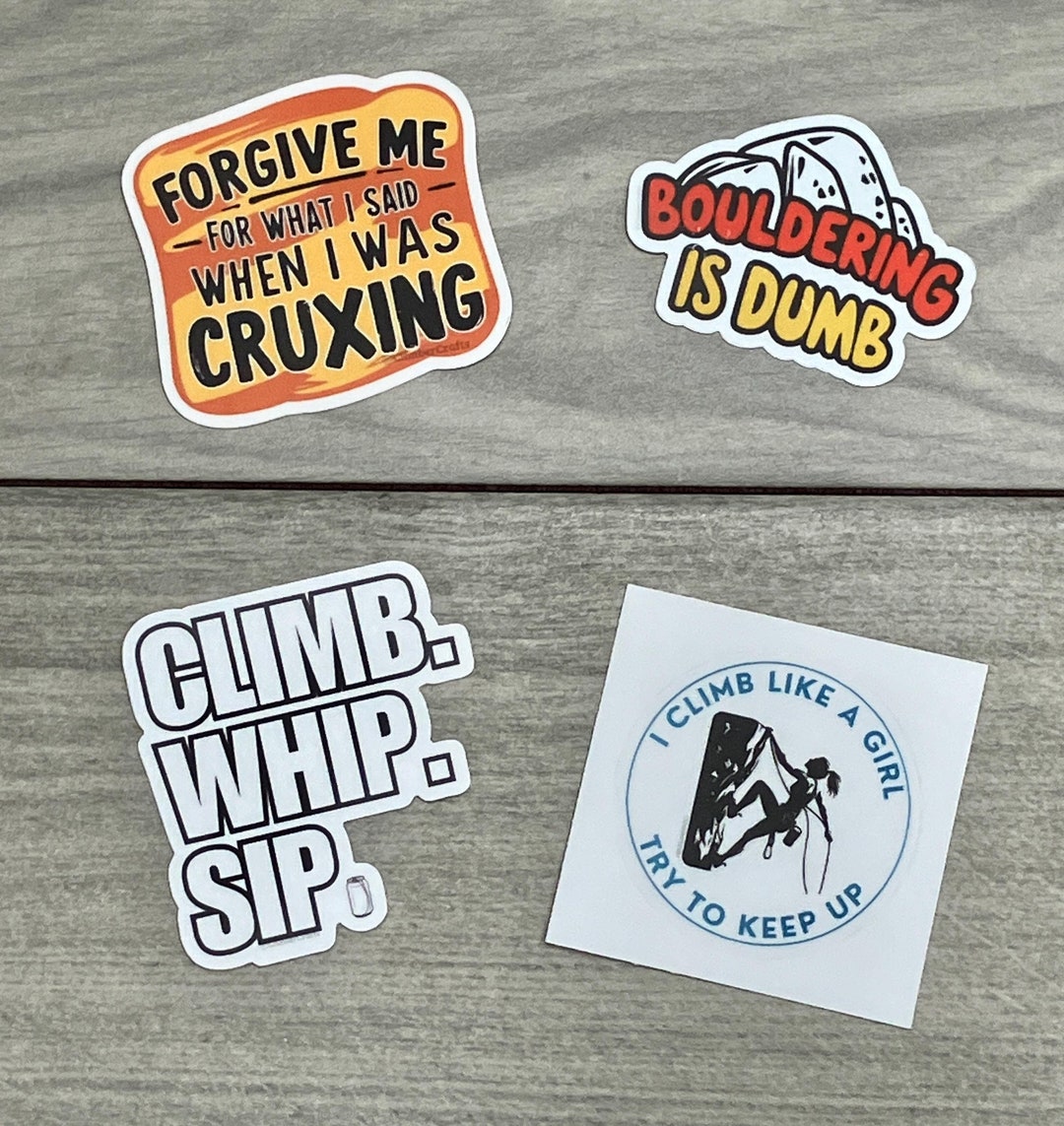 Rock Climbing Sticker Pack - Etsy