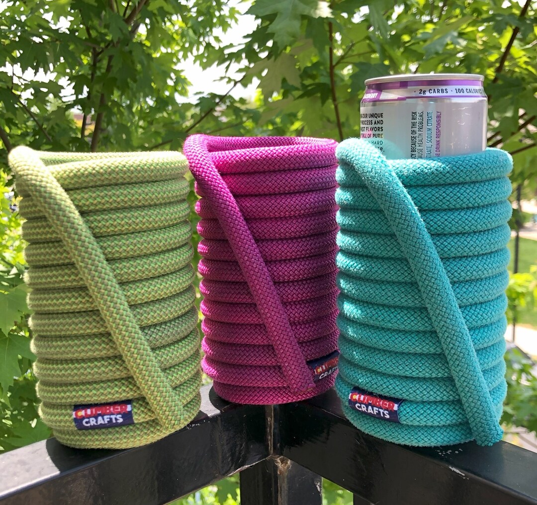 Upcycled Rope Tall Skinny Can Holder - Etsy