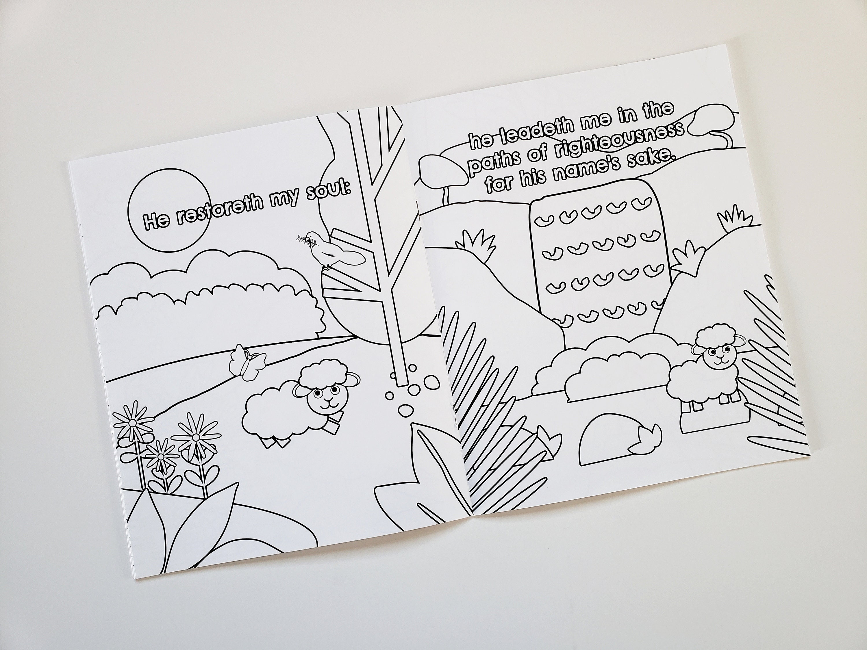 Psalm 23 - the LORD is My Shepherd - Coloring Book - Etsy