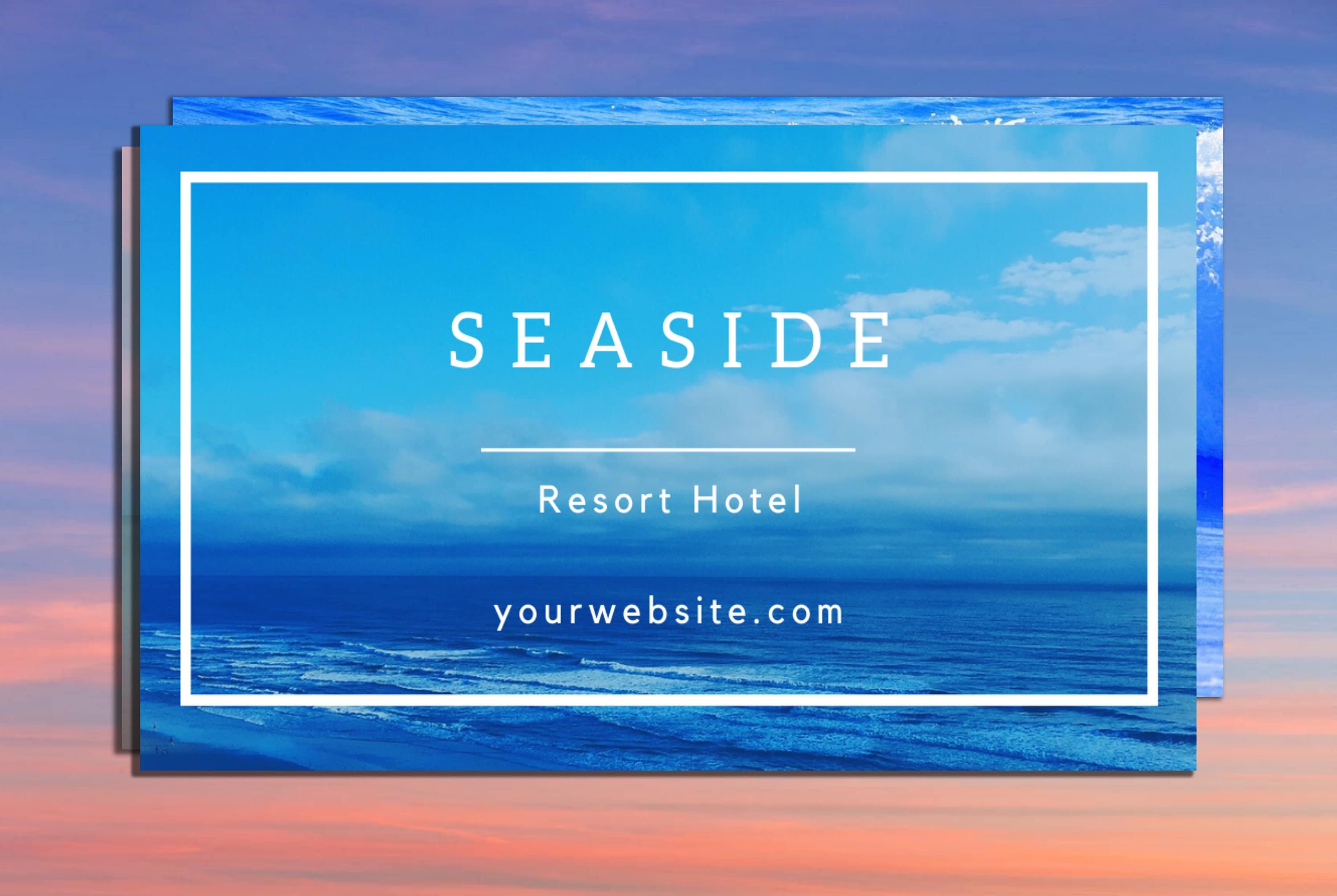 Ocean Tropical Resort Business Cards Hotel Cards Cruise Beach Cards ...