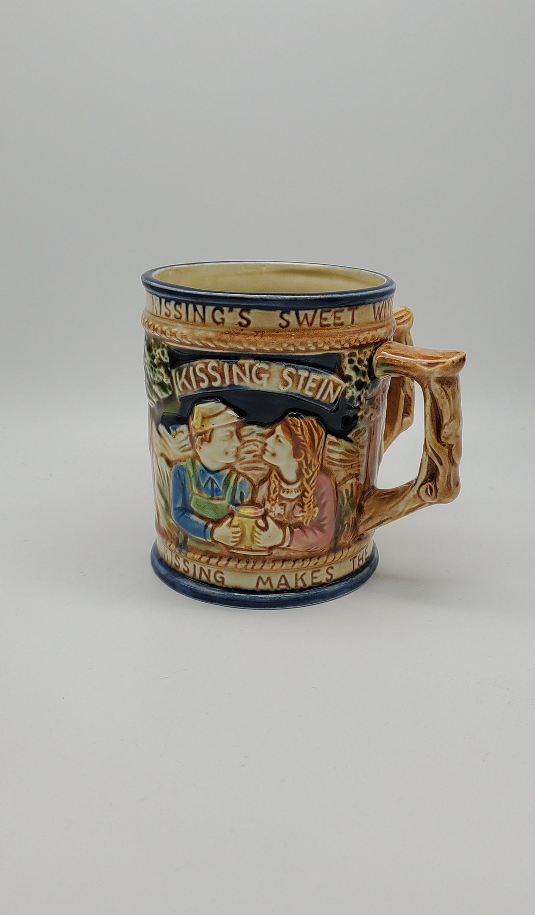Vintage Coffee Mug: German Style Two Handled Coffee Mug for Two, Made ...