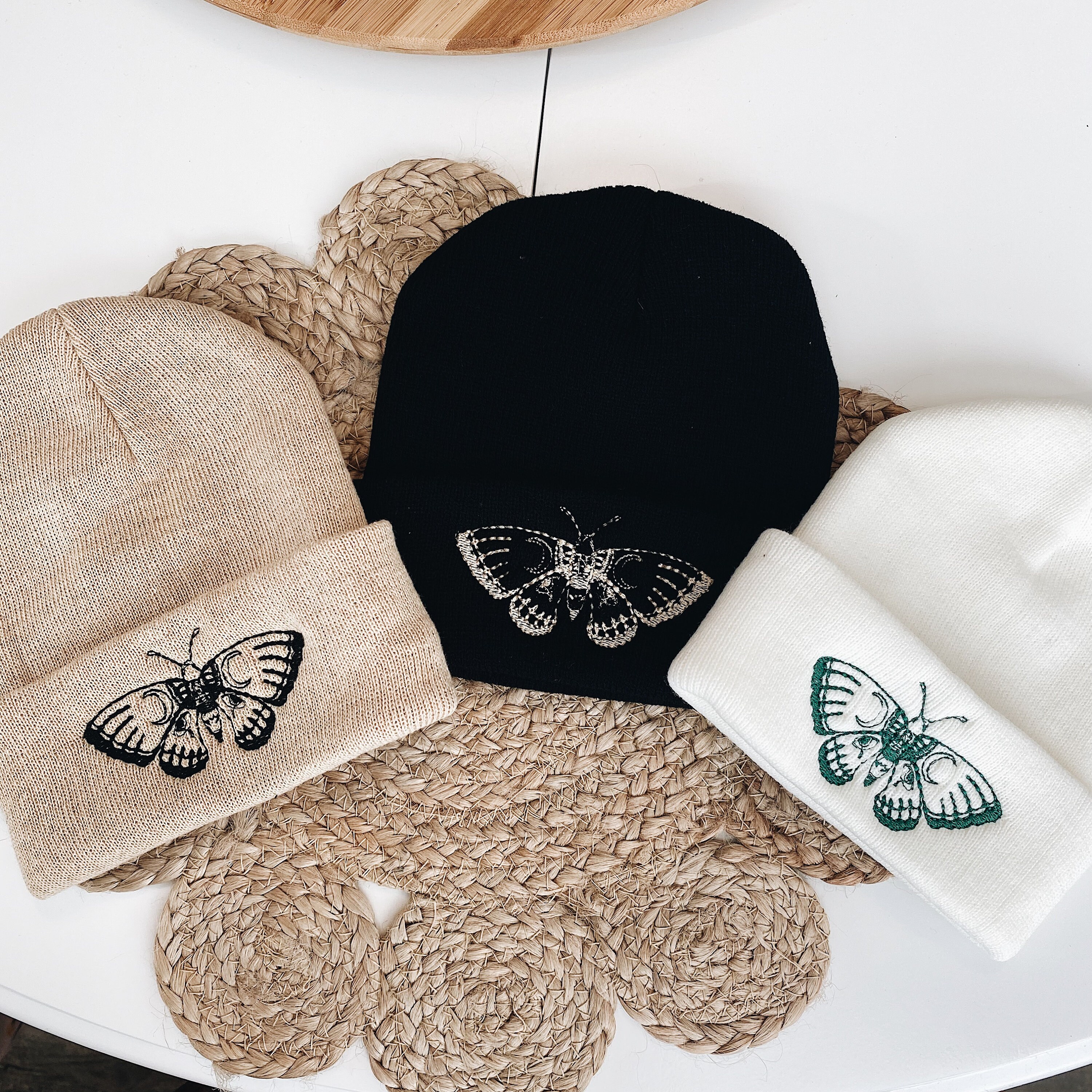 Black Moth Beanie - Etsy