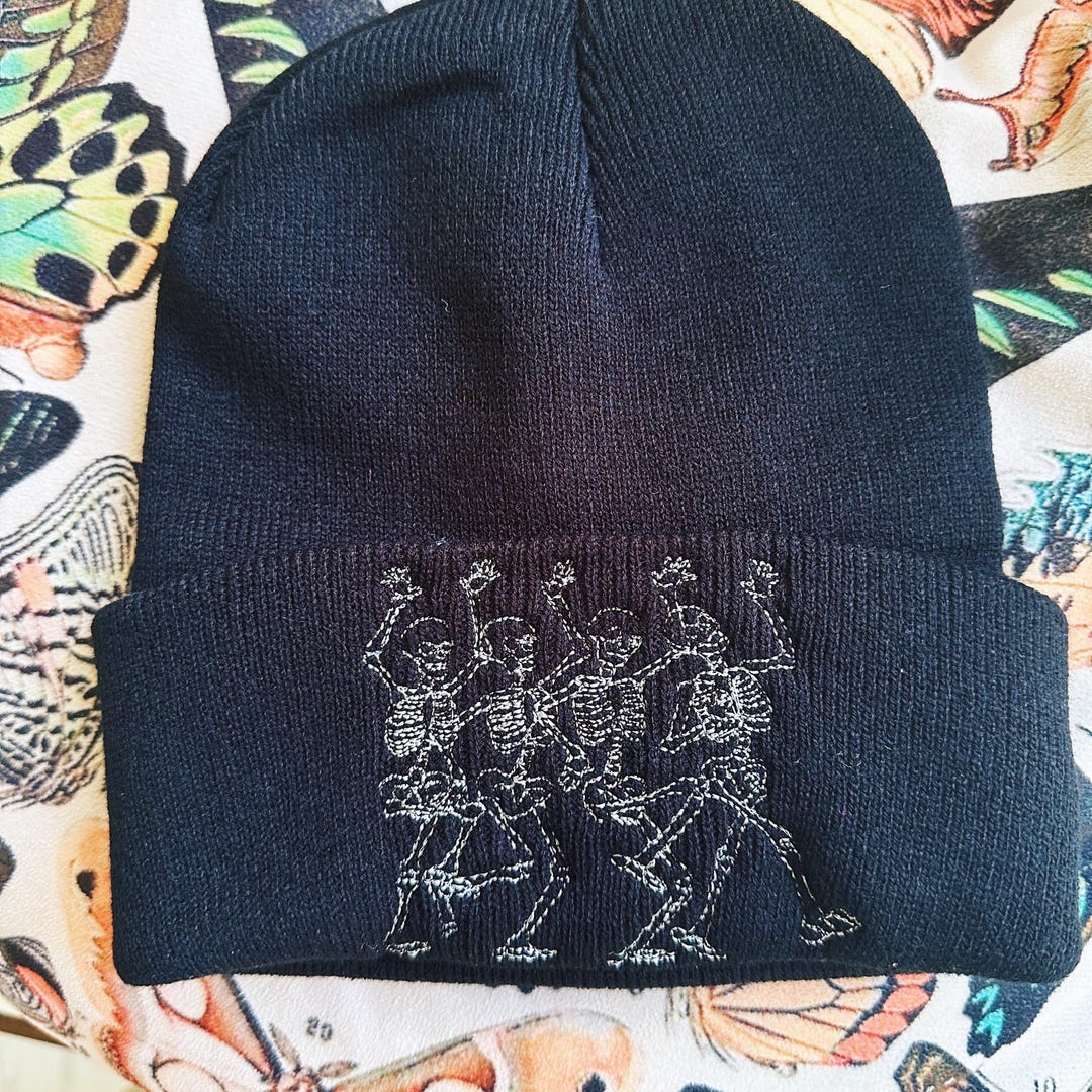 Dancing Skeleton Beanie - Etsy
