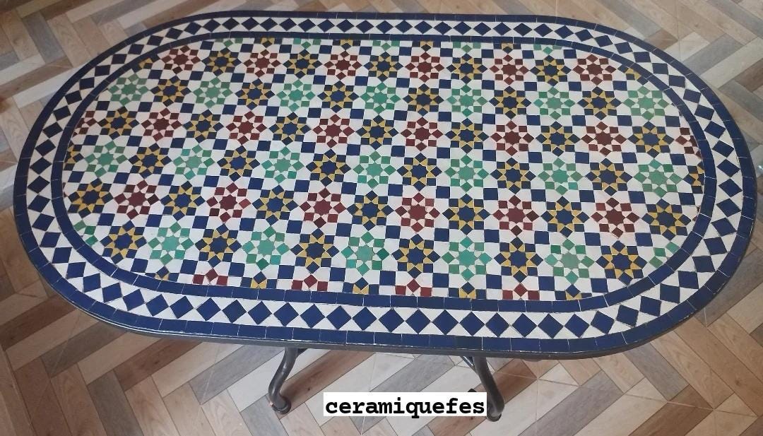 Mosaic Table, Mosaic Garden Table, Mosaic Kitchen Table, Mosaic Outdoor ...