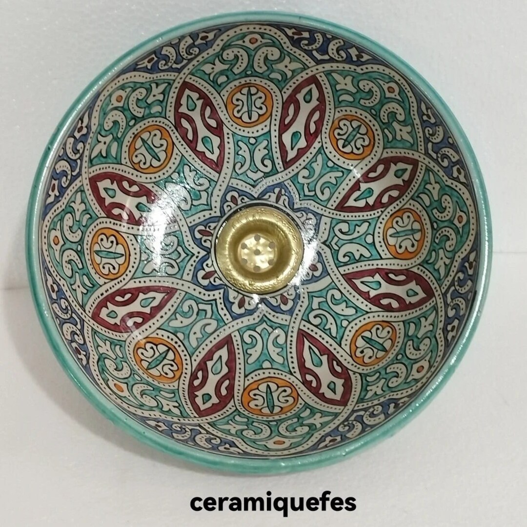 Bathroom Sink , Moroccan Style Sink , Hand Painted Sink , Artisan Sink ...
