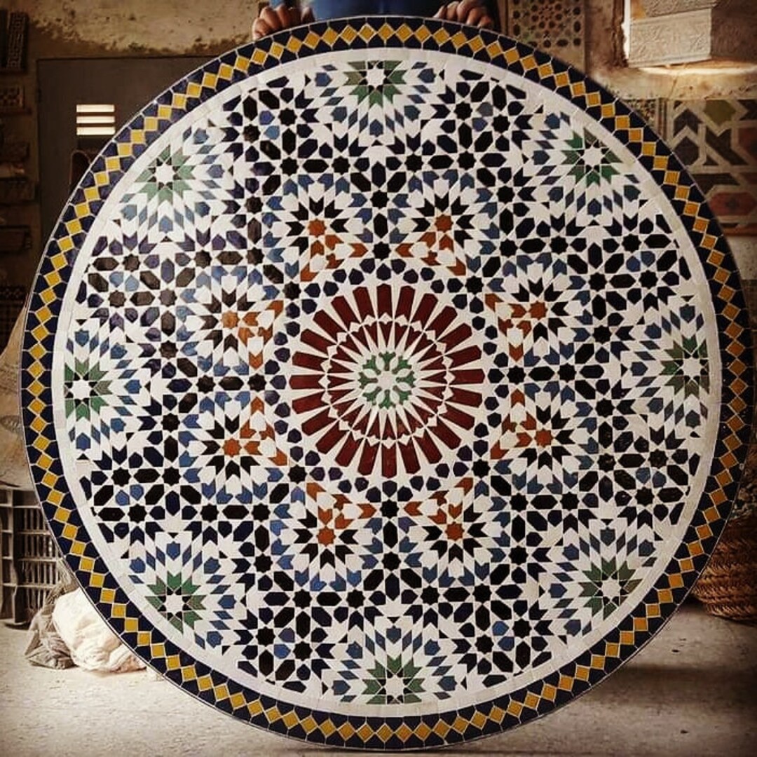 Mosaic Table, Mosaic Garden Table, Mosaic Kitchen Table, Mosaic Outdoor ...