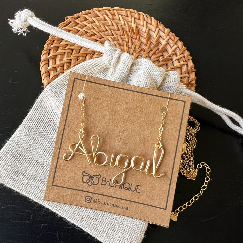 Gold Wire Necklace - Etsy