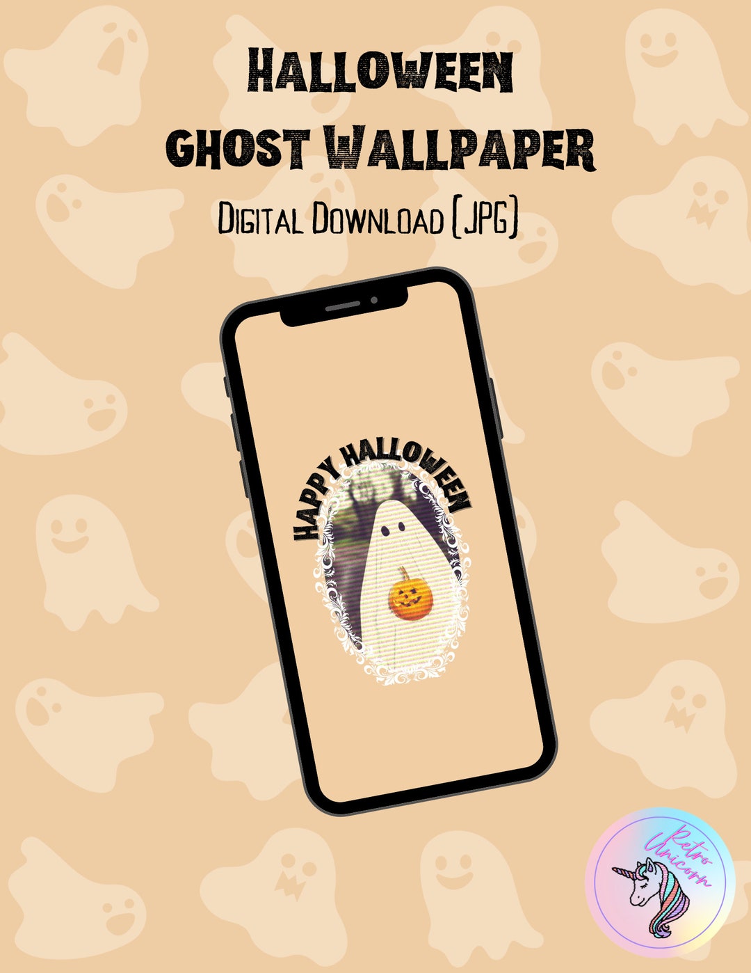Halloween Wallpaper for Fall With Spooky Ghost Lockscreen Wallpaper ...