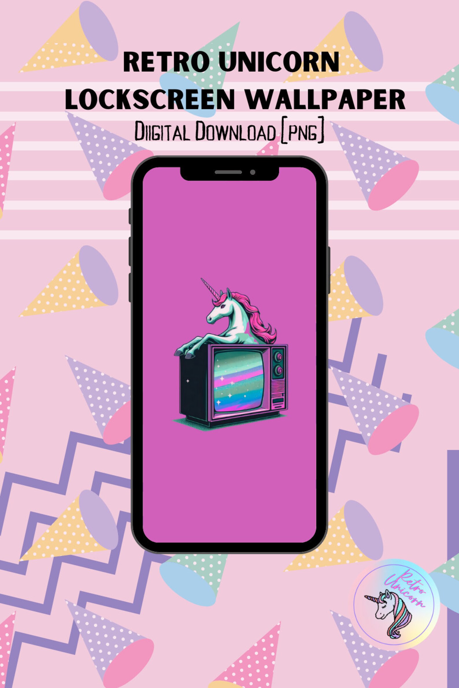 Unicorn Lockscreen Wallpaper Cartoon Character, Pink Unicorn TV, 80s ...
