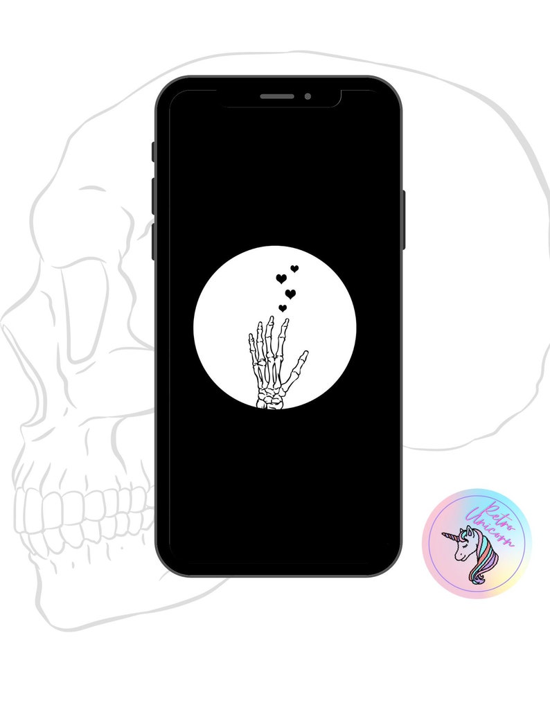 Skeleton Phone Wallpaper for Halloween Wallpaper, -halloween Digital ...