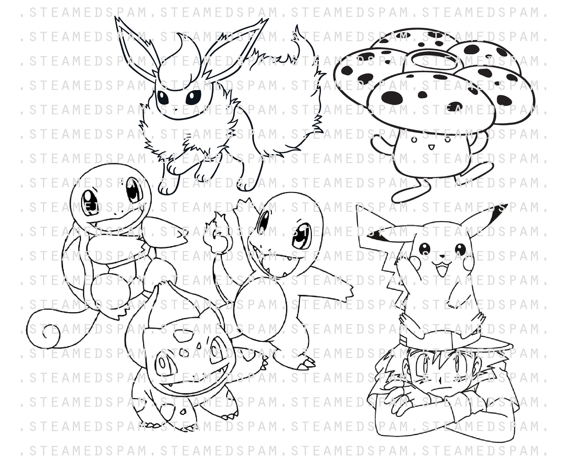 200+ Coloring Pages: Animated Characters 1 - Etsy