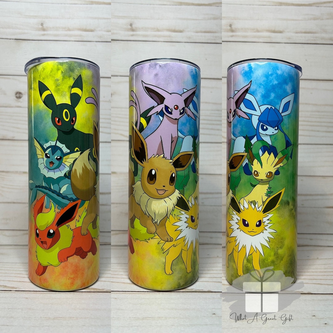 Eevee Evolutions Tumbler, 20oz, 30oz, Eevee Cup, Umbreon, Espeon ...