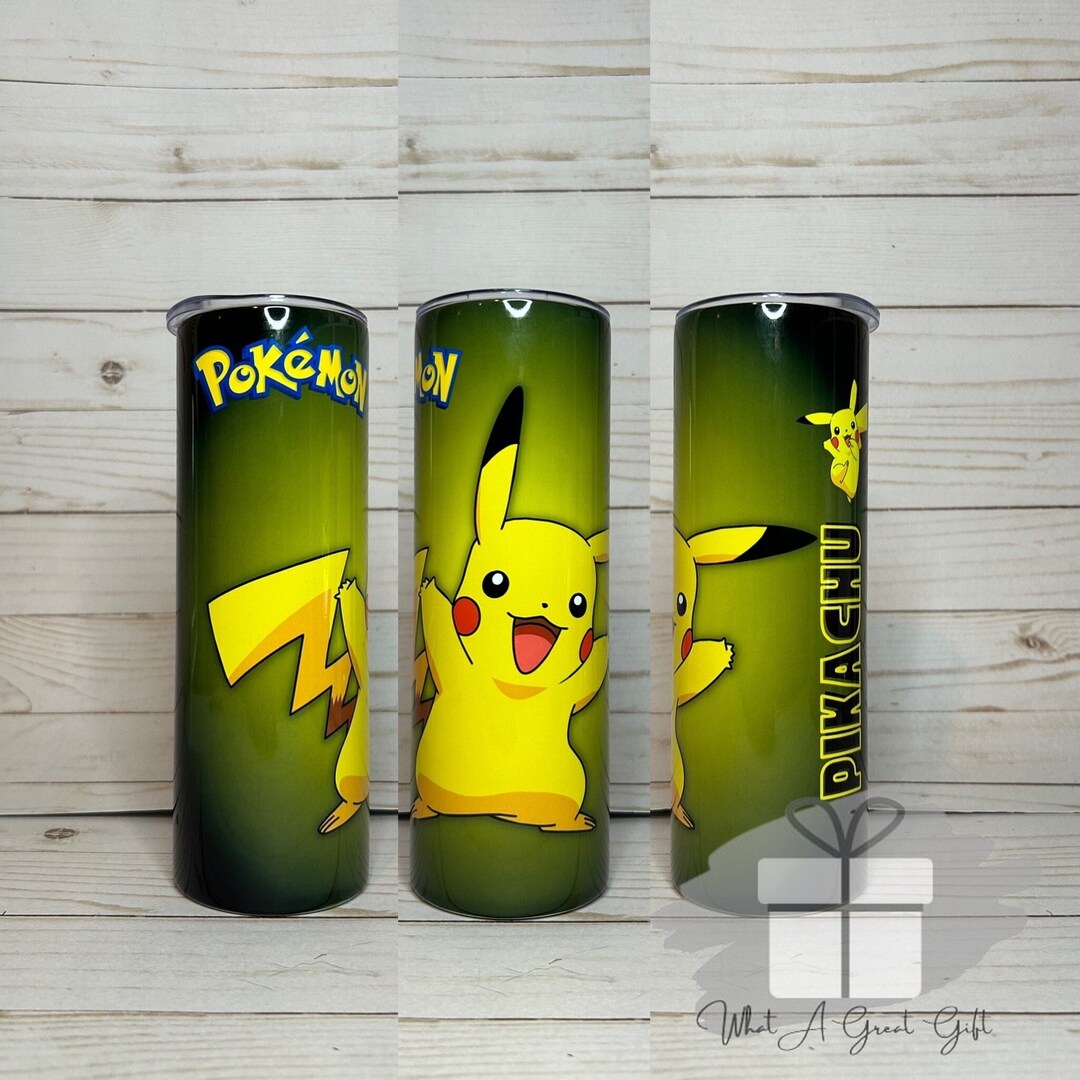 Pikachu Tumbler, 30oz, 20oz, Pokémon Cup, With Straw, Insulated Hot or ...