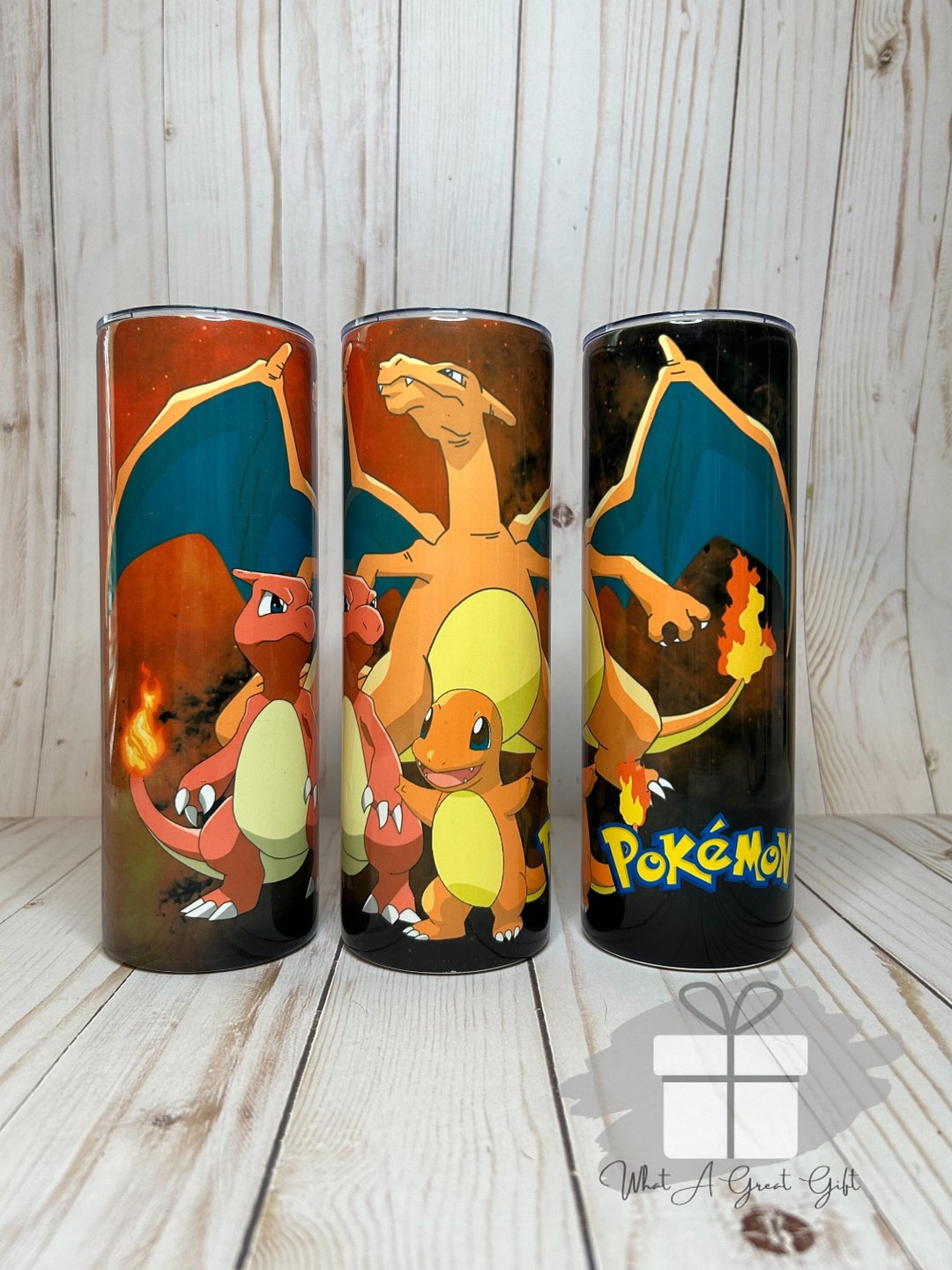 Charizard Evolutions Tumbler, 20oz, 30oz, Charizard Cup, Charmander ...