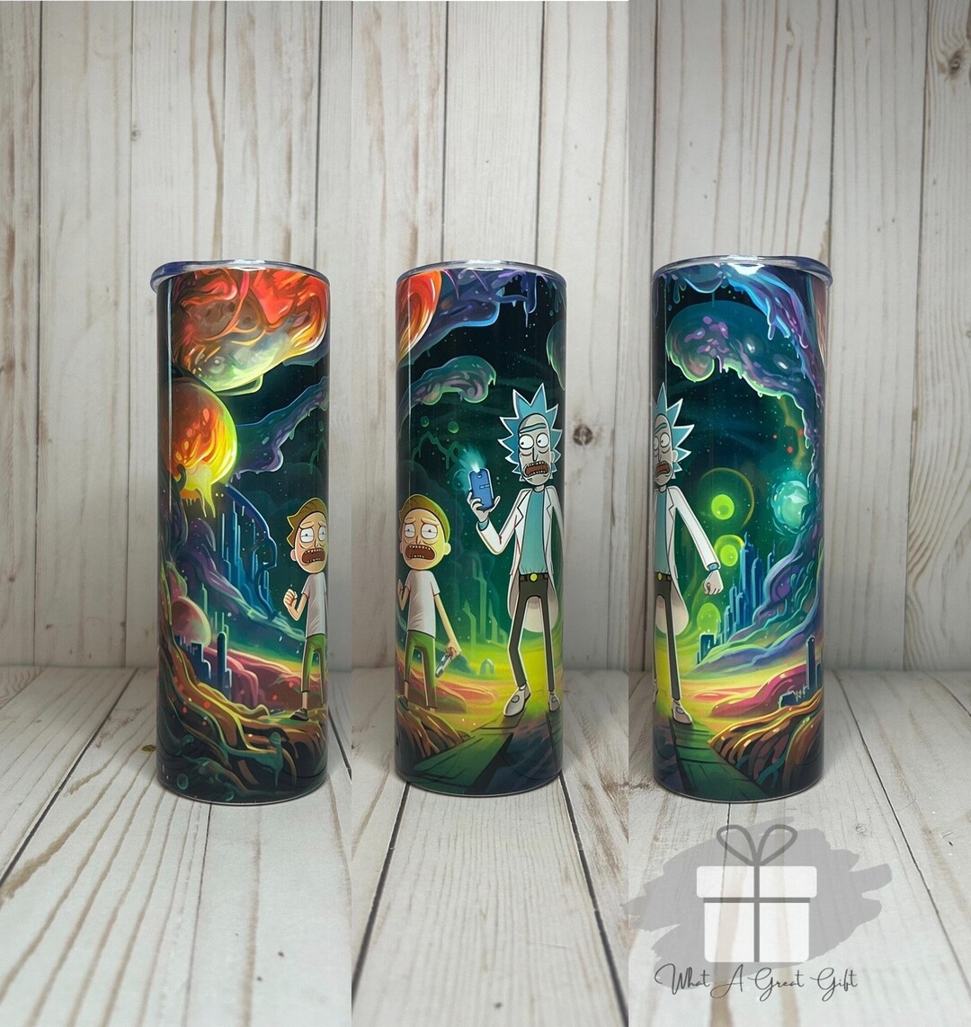 Rick and Morty Cartoon Tumbler, 20oz, 30oz, Rick and Morty Cup, With ...