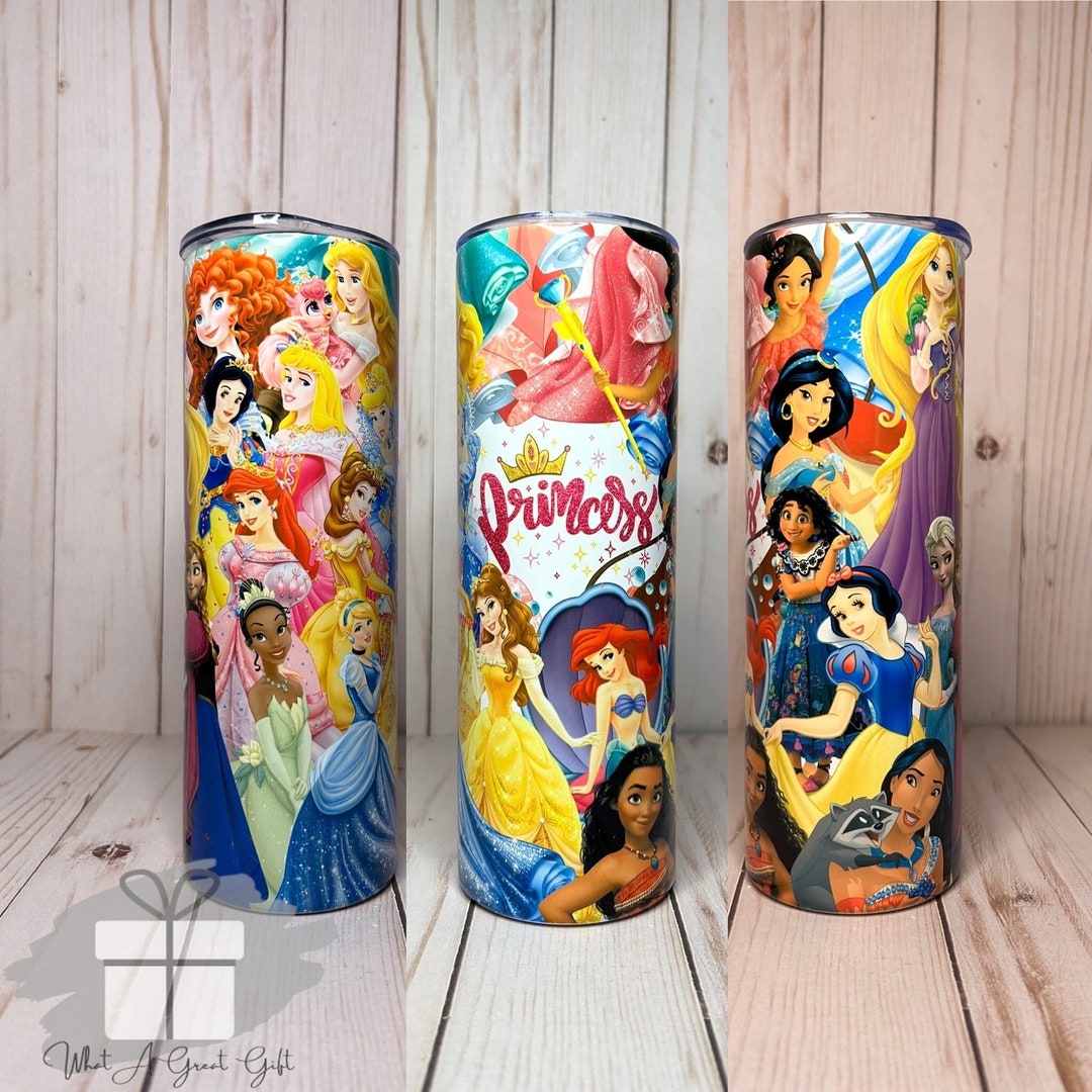Princess Tumbler, 20oz, 30oz, Princess Cup, With Straw, Insulated Hot ...