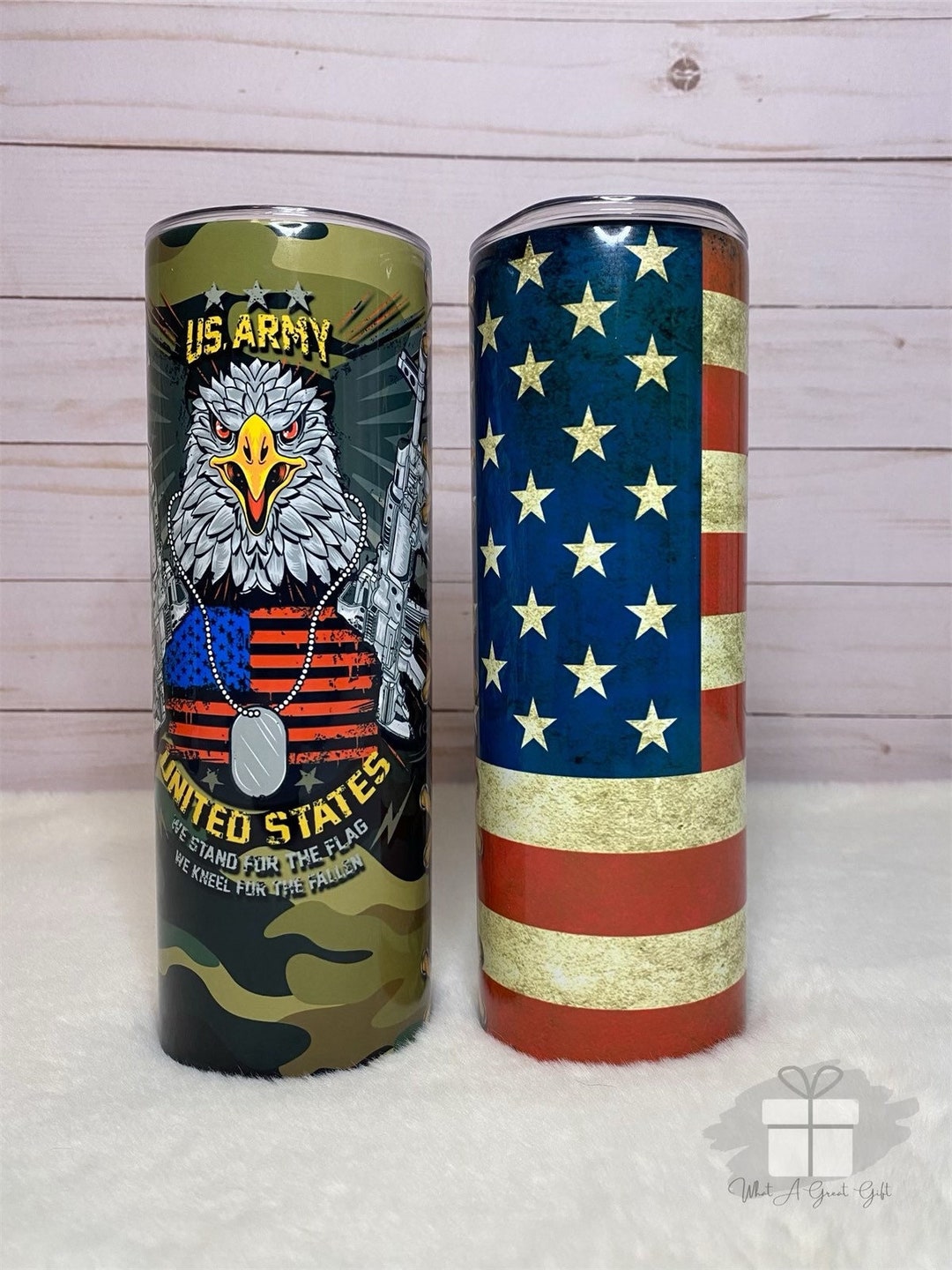 US Army Tumbler, 30oz, 20oz, Army Cup, With Straw, Insulated Hot or ...