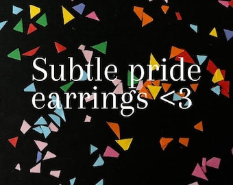 Subtle Pride LGBTQ & Pronouns Safety Pin Earrings Hypoallergenic ...